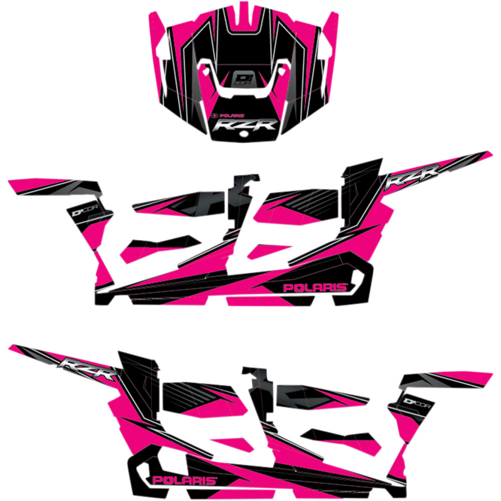 D'Cor Visuals Complete Graphics Kit - Pink - 4-Door - RZR-DC