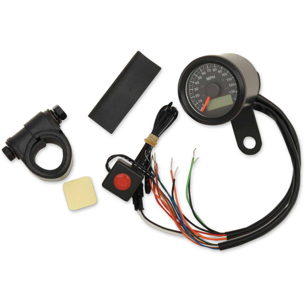 Drag Specialties 1-7/8" Programmable Speedometer with Indica