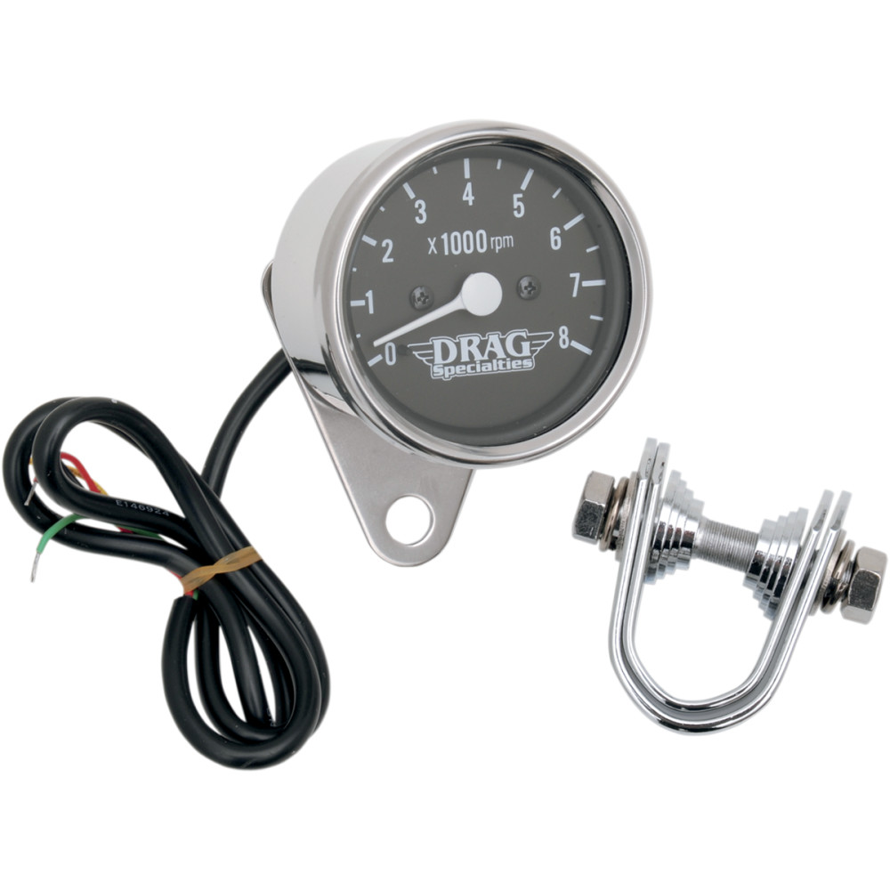 Drag Specialties 2.4" Mini Electronic Tach - Stainless Steel