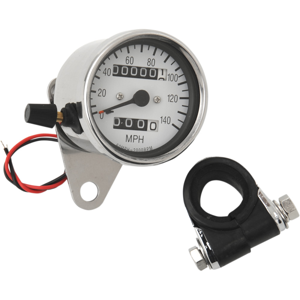 Drag Specialties 2.4" MPH Mini LED Mechanical Speedometer/In