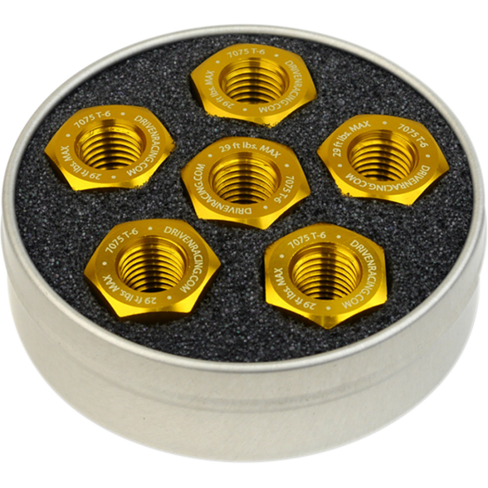 Driven Racing Sprocket Nut Aluminum 10x1.0 Gold-DRV 2401-075