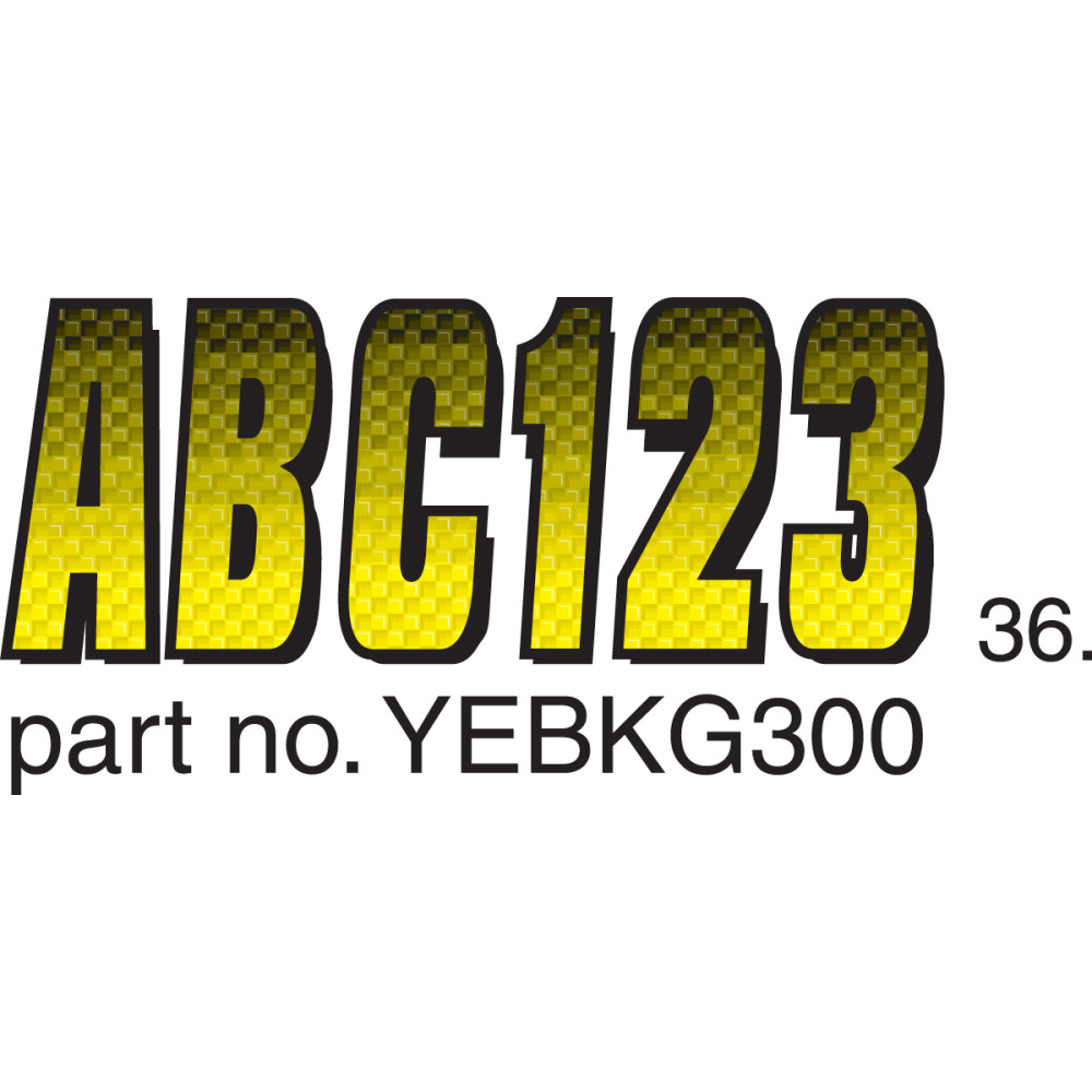 Hardline I.D. Sticker Kit - 300 Series - Yellow Gradation-HL