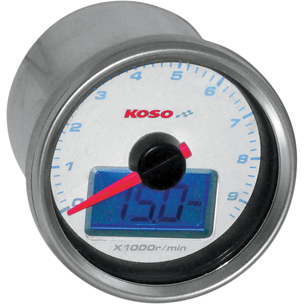 Koso North America HD-01 Electronic Tachometer with Oil Pres