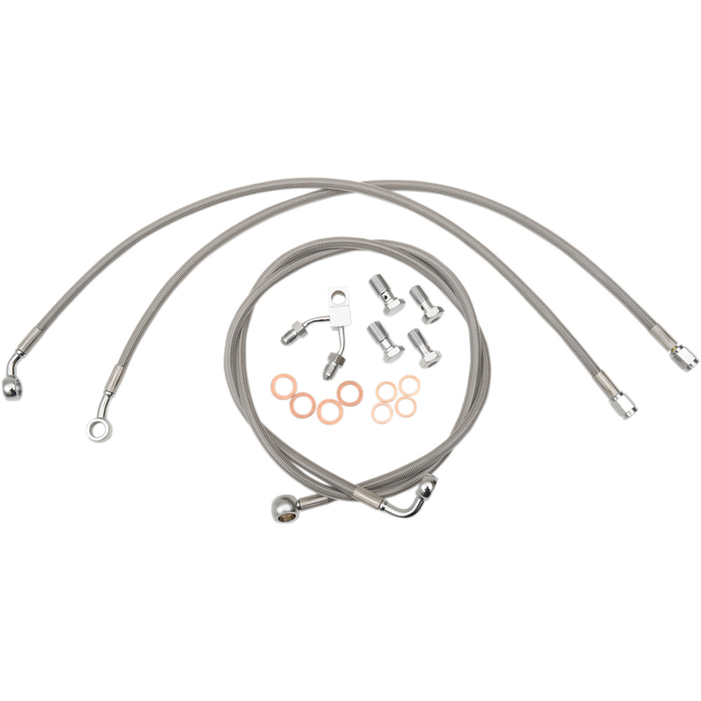 LA Choppers Stainless Steel Front Brake Line - 18-20 FXSB AB