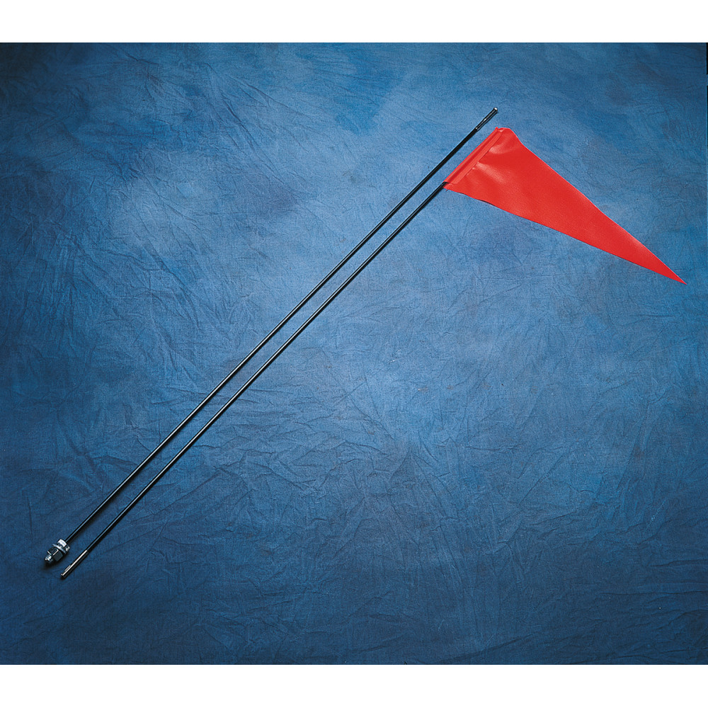 Safety Vehicle Emblem Flag and Pole - 6' Black Pole - 5 Pack
