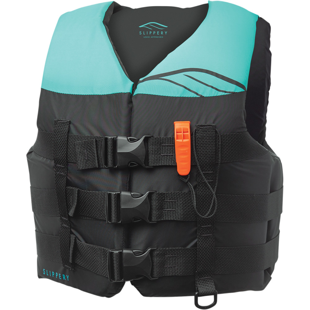 Slippery Hydro Nylon PFD Life Vest (Black / Mint)-SLP 3241-0