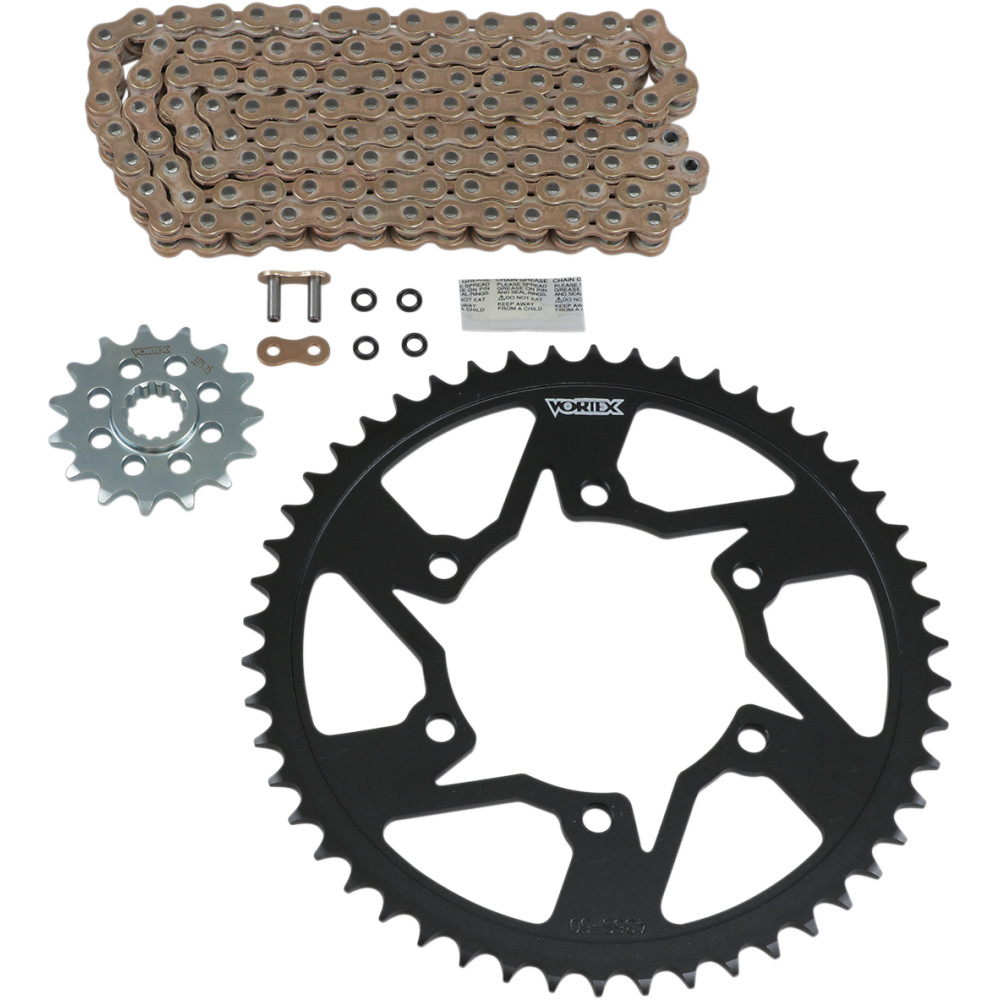 Vortex Steel Chain Kit - Gold - Yamaha YZF-R6/S - '03-'09-VO