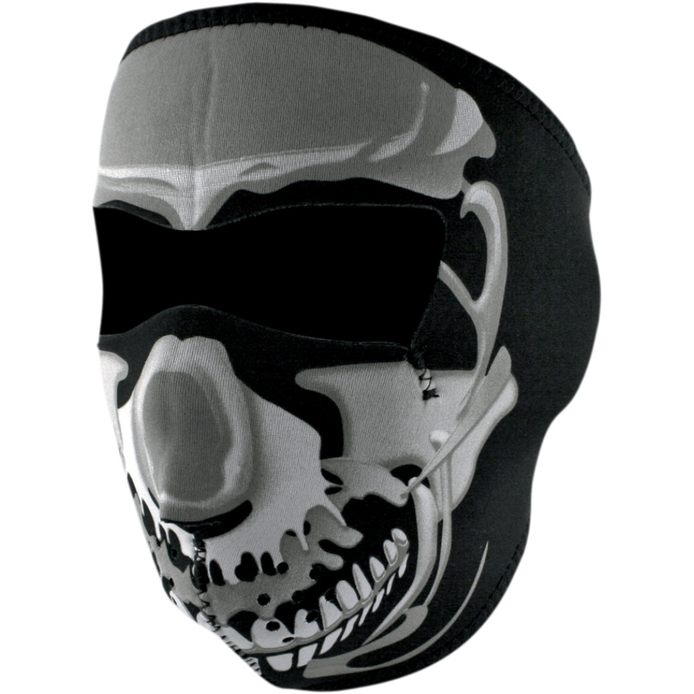 Zan Headgear Neoprene Full-Face Mask (Chrome Skull - Black